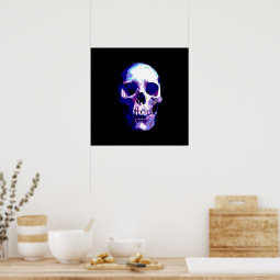 Skull Pop Art Print Poster Skulls Posters Prints Zazzle
