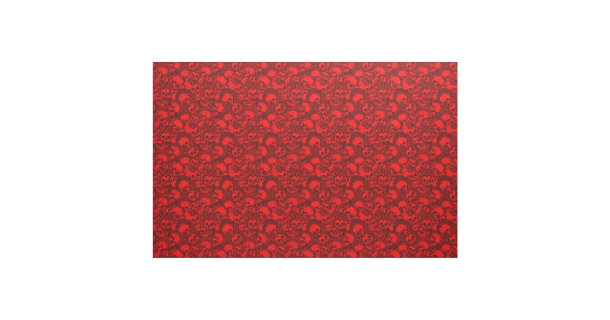 skull punk fabric | Zazzle