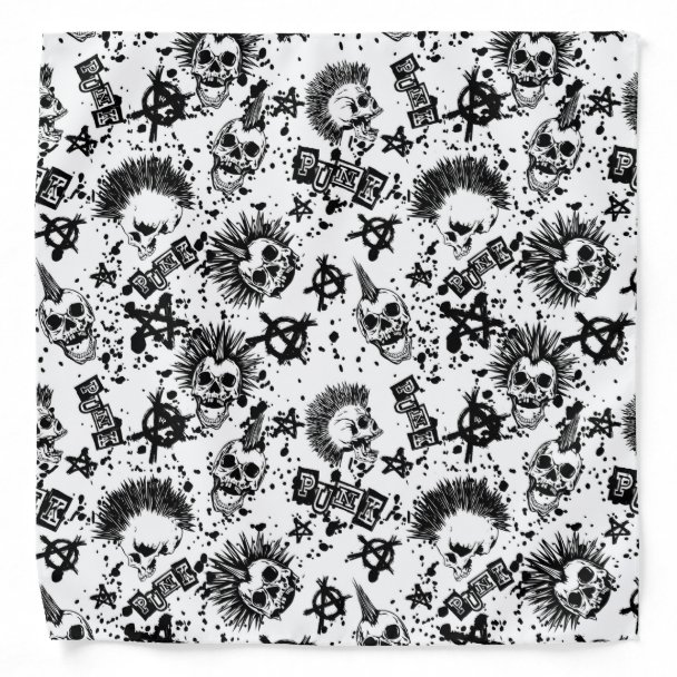 skull punk fabric | Zazzle