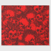 skull punk wrapping paper | Zazzle