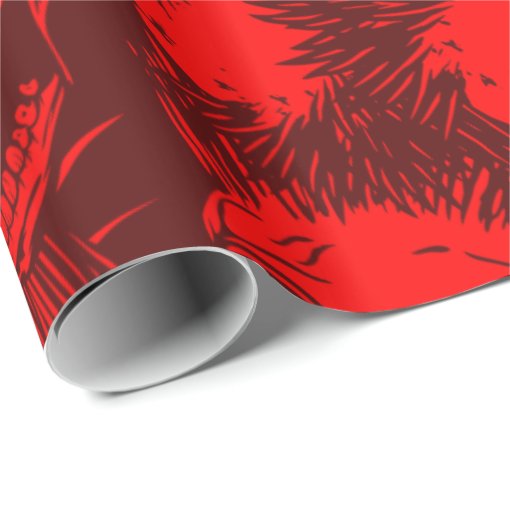 skull punk wrapping paper | Zazzle