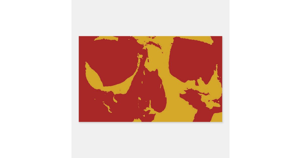 Skull Rectangular Sticker | Zazzle