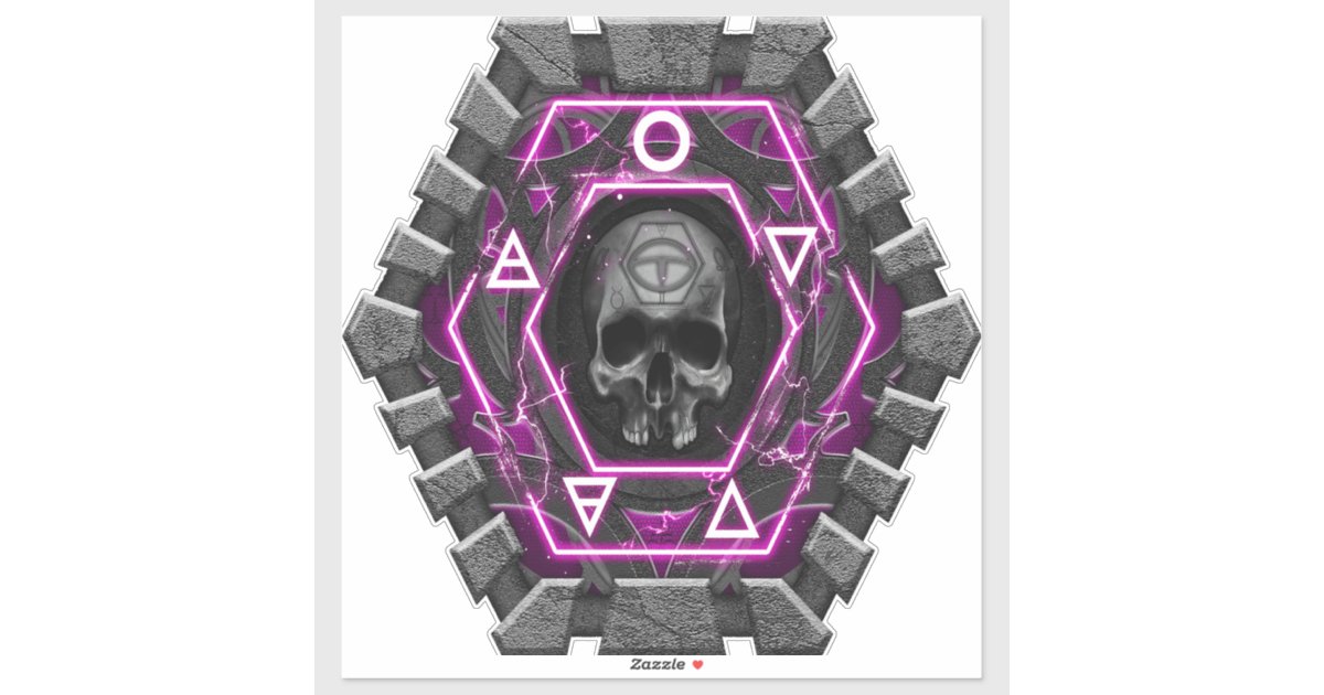skull Sigils and seals Sticker | Zazzle
