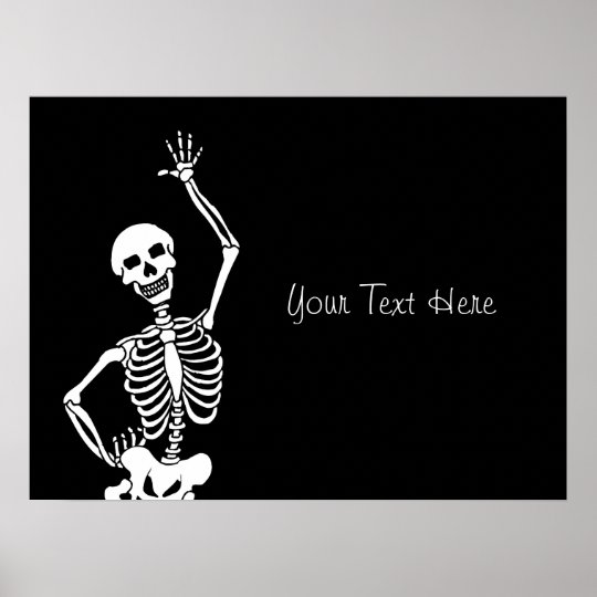 Skull & Skeleton Halloween Poster | Zazzle.com