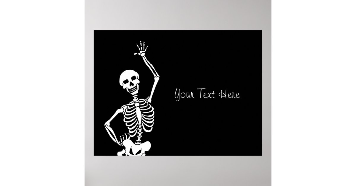 Skull & Skeleton Halloween Poster | Zazzle
