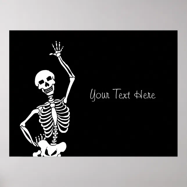 Skull & Skeleton Halloween Poster | Zazzle