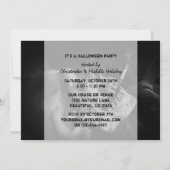 Skull Smoking Cigarette Halloween Party Invitation | Zazzle