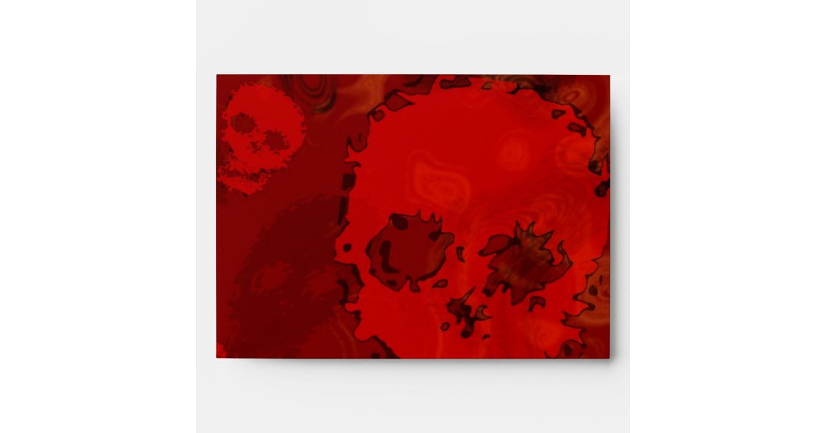 Skull Spectres Red envelope | Zazzle