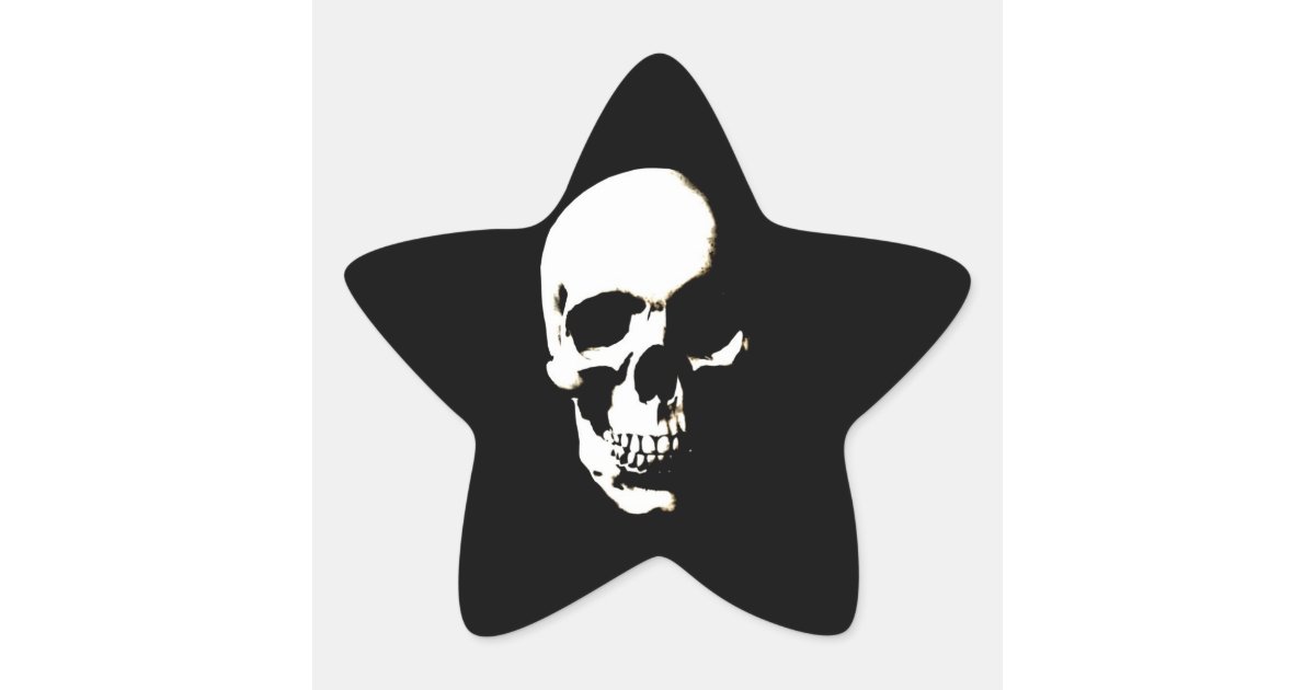 Skull Star Sticker | Zazzle