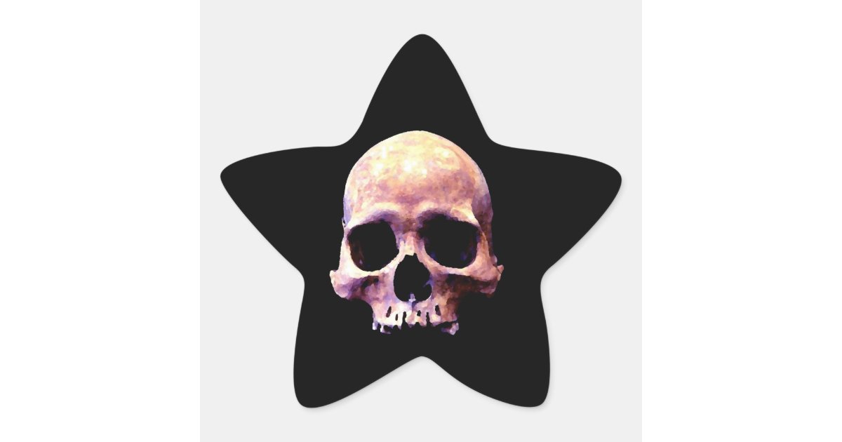 Skull Star Sticker | Zazzle