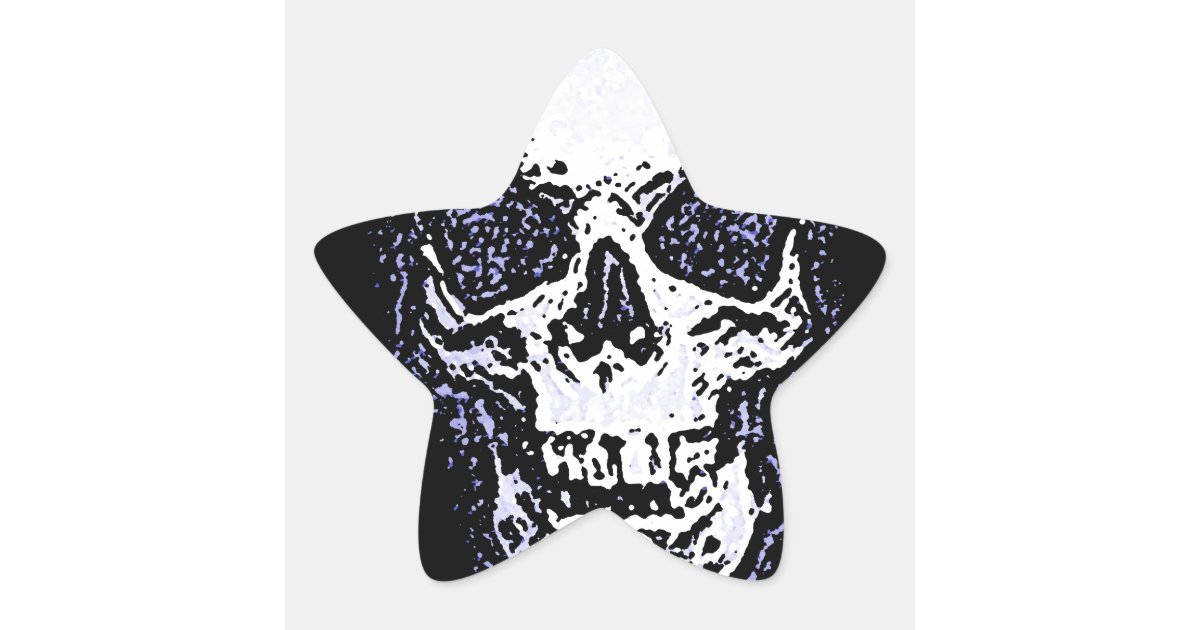 Skull Star Sticker | Zazzle