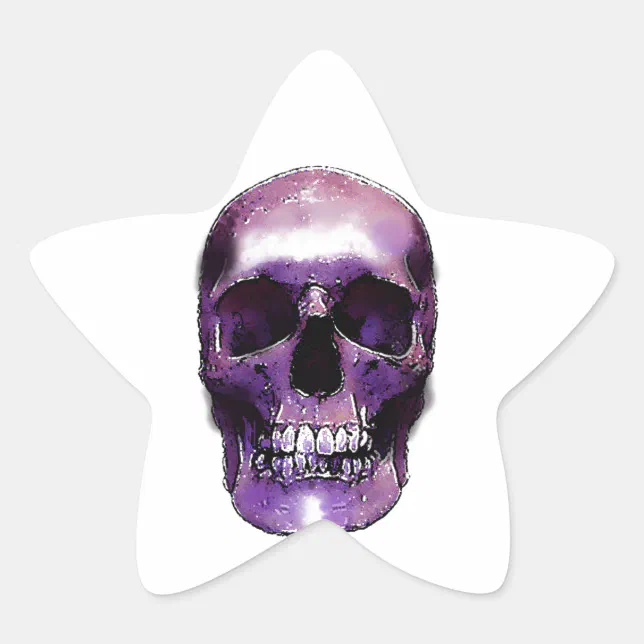 Skull Star Sticker | Zazzle