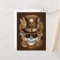 Skull Steampunk Voodoo Retro Machine Postcard | Zazzle