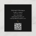 Skull Tattoo Artist QR Code Botanical Square Business Card | Zazzle