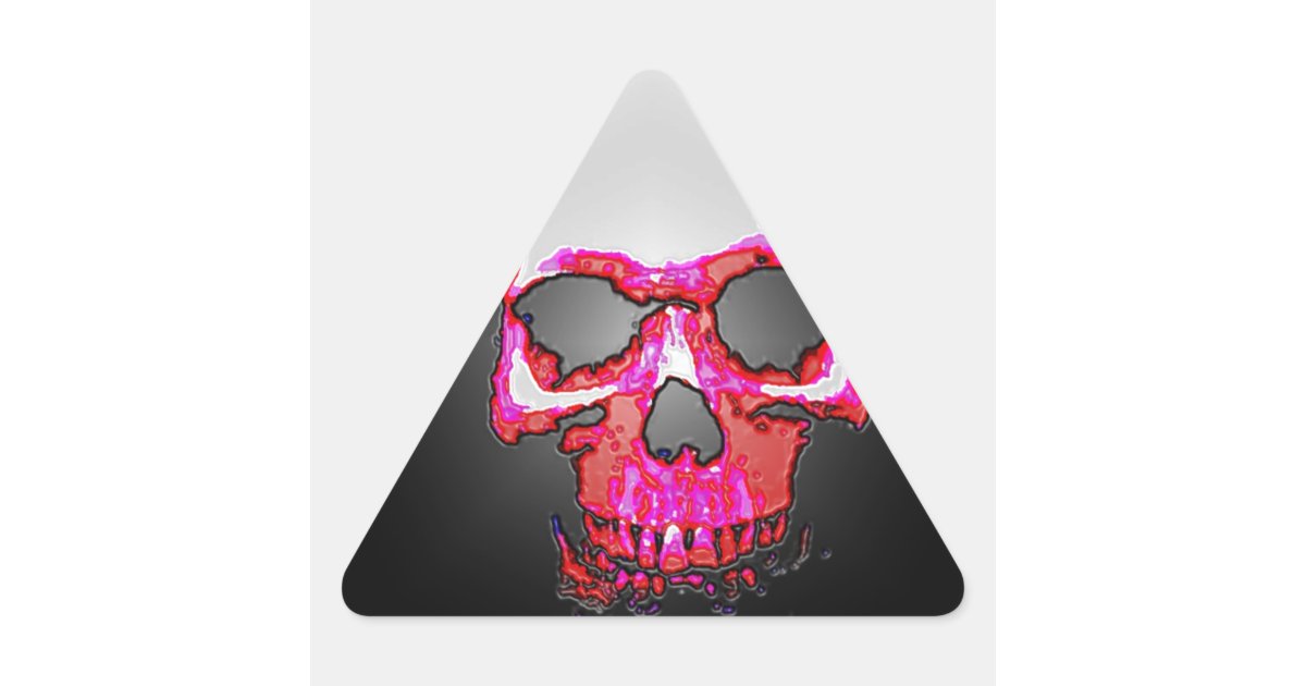 Skull Triangle Sticker | Zazzle