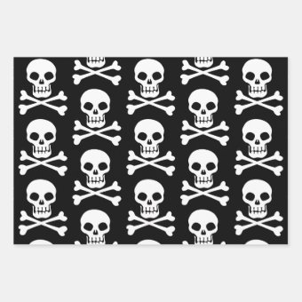 Skull Wrapping Paper Set | Zazzle