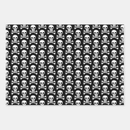 Skull Wrapping Paper Set | Zazzle