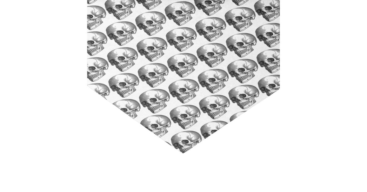 Skulls Black & White Horror Gift Wrap Tissue Paper | Zazzle