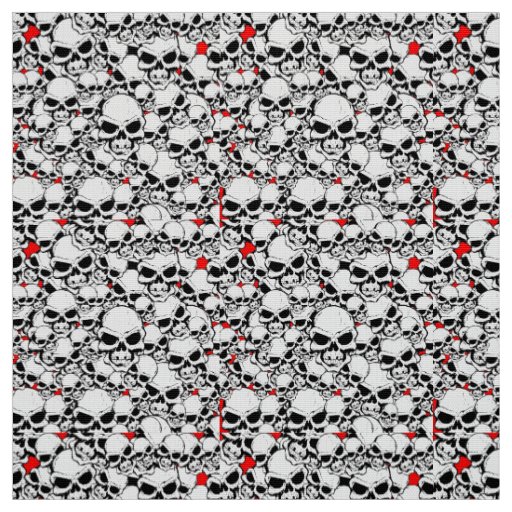 SKULLS! FABRIC | Zazzle