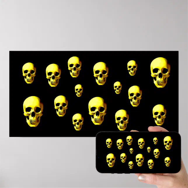 Skulls Pop Art Print Poster Skull Posters Prints Zazzle