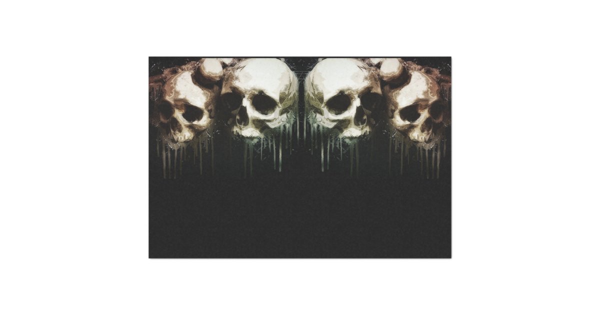 Skulls Rustic 16-2 Decoupage Tissue Paper | Zazzle