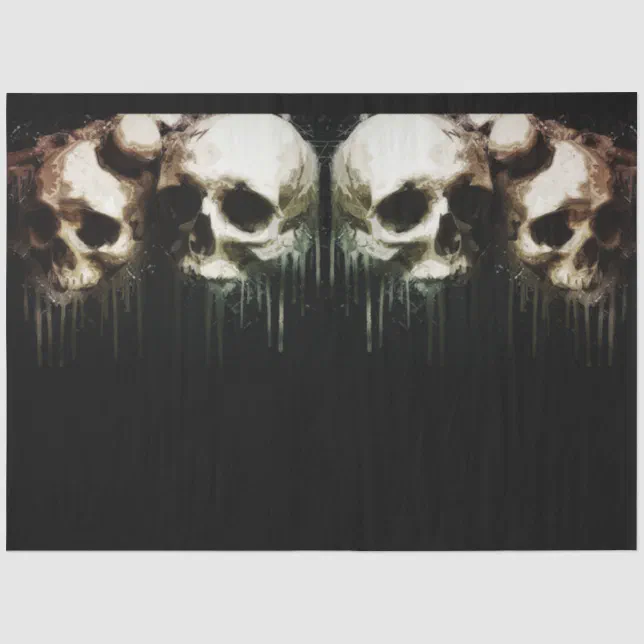Skulls Rustic 16-2 Decoupage Tissue Paper | Zazzle