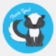 Skunk Birthday Party Classic Round Sticker | Zazzle