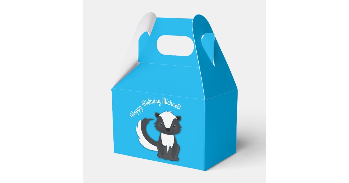 Skunk Birthday Party Kids Favor Boxes | Zazzle