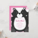 Skunk Birthday Party Pink Invitation | Zazzle
