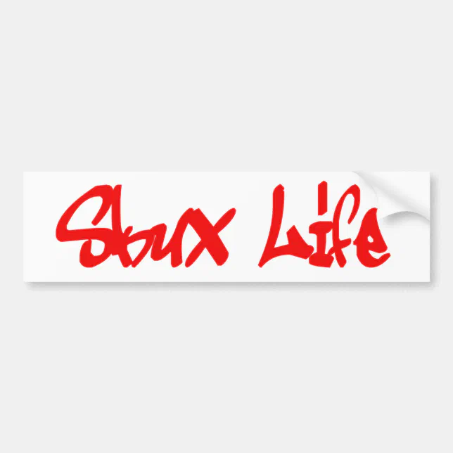 Skux Life: Red Graffiti Logo Design Bumper Sticker | Zazzle