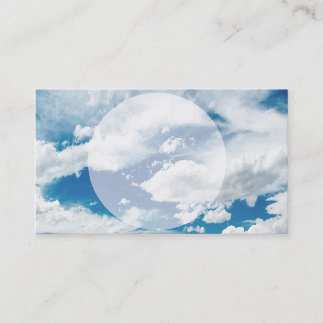 sky and clouds custom business card template | Zazzle