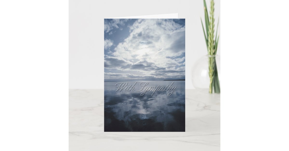 Sky and Water Condolence Card | Zazzle