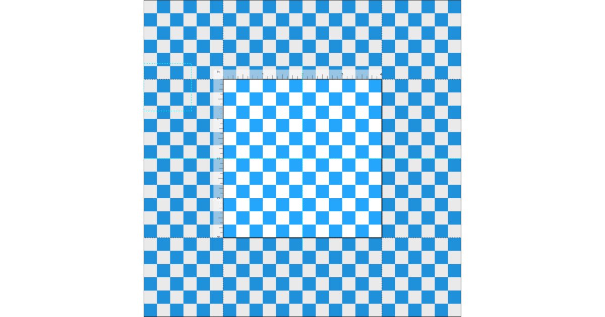 Sky Blue and White Checkerboard Pattern Fabric | Zazzle