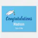 Sky Blue and White Graduate Congratulations Sign | Zazzle