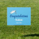 Sky Blue and White Graduate Congratulations Sign | Zazzle