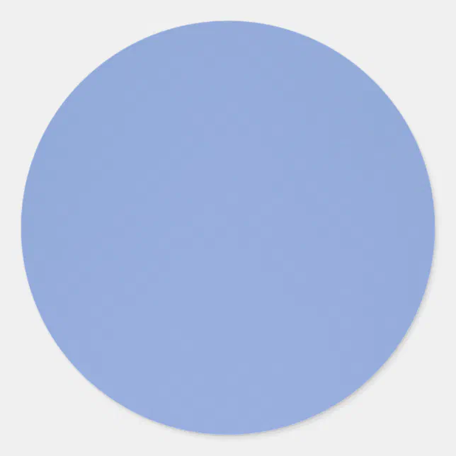 Sky Blue Color Circle Classic Round Sticker | Zazzle