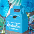 Sky Blue Congratulations Graduate Cute Graduation Favor Boxes | Zazzle