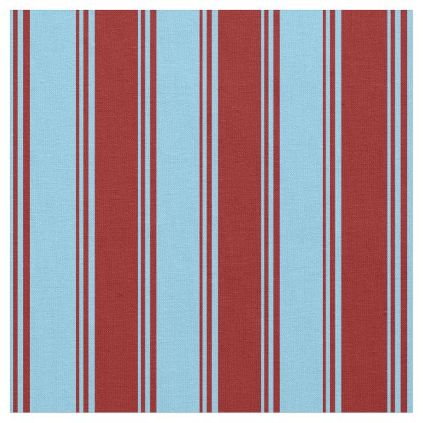 Chocolate & White Colored Stripes Pattern Fabric | Zazzle