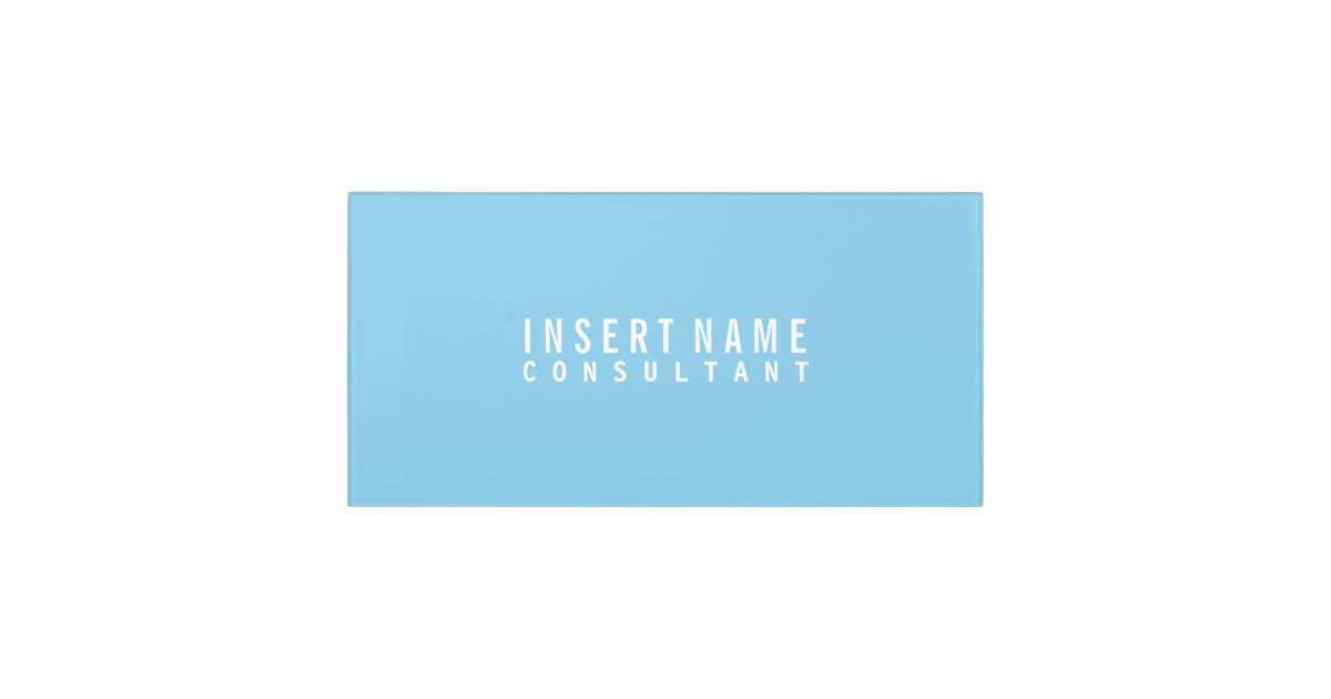 Sky Blue Professional Modern Plain Door Sign | Zazzle