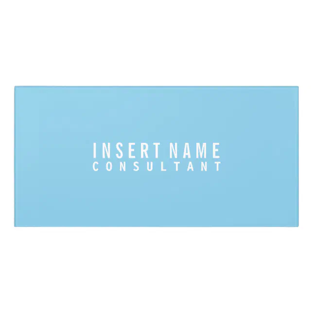 Sky Blue Professional Modern Plain Door Sign | Zazzle