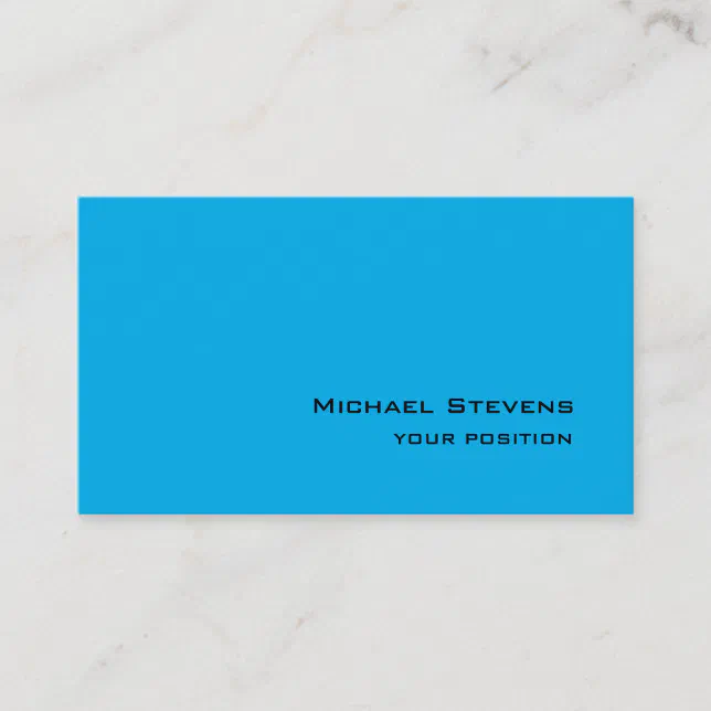 Sky Blue Unique Trendy Professional Minimalist Business Card | Zazzle