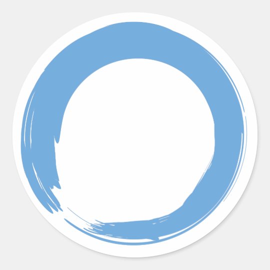 Sky Blue Zen Symbol Classic Round Sticker | Zazzle.com