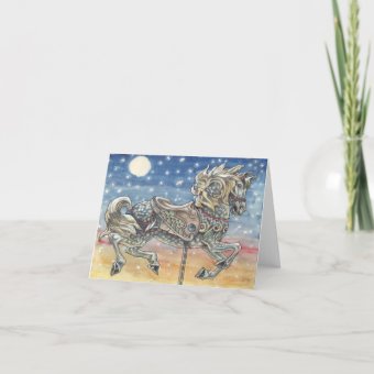 "Sky Carousel", a merry-go-round greeting card | Zazzle