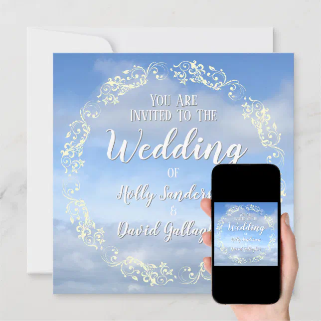 Sky & Clouds Design Invitation | Zazzle