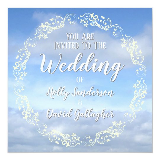 Sky & Clouds Design Invitation | Zazzle.com