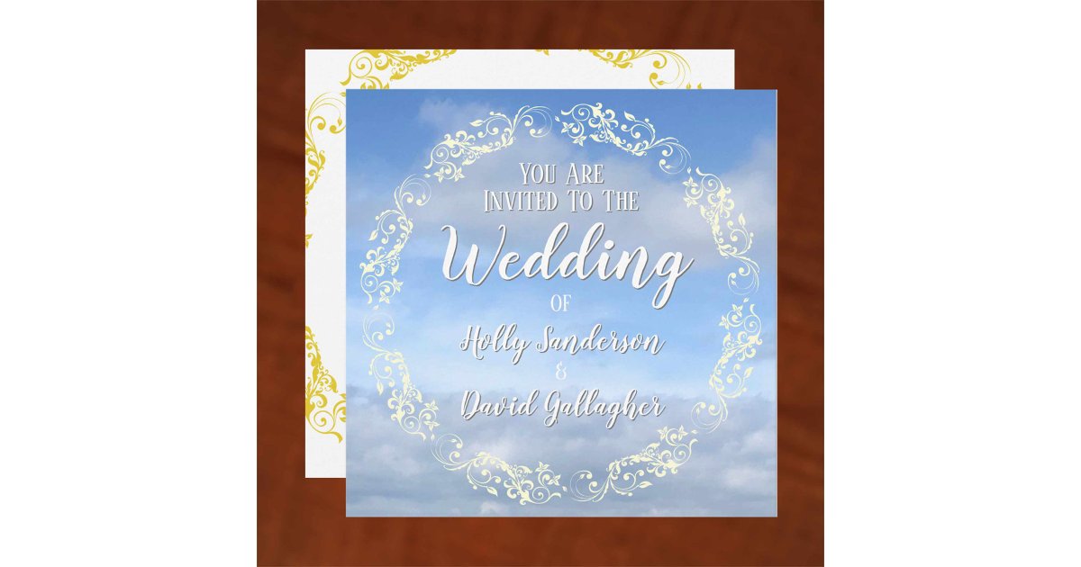 Sky & Clouds Design Invitation | Zazzle