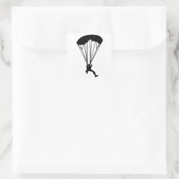 SKY DIVE NIGHT SQUARE STICKER | Zazzle