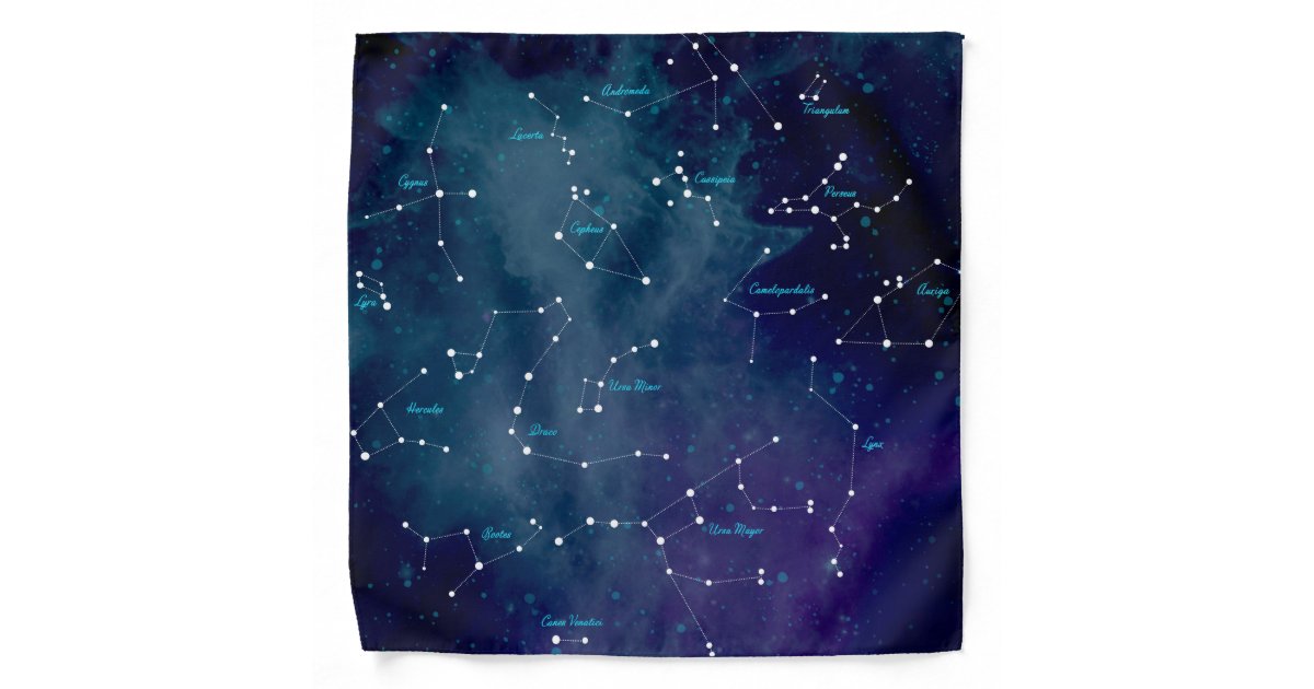 Sky Map Constellations Astronomy Bandana | Zazzle