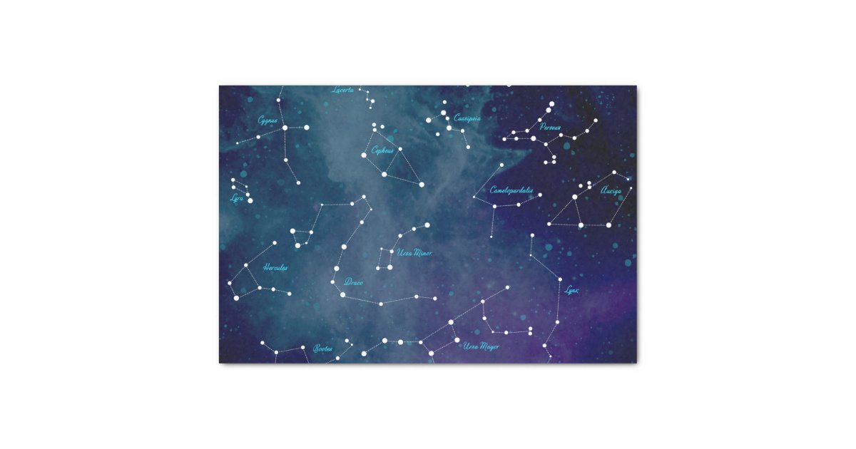 Sky Map Constellations Astronomy Tissue Paper | Zazzle