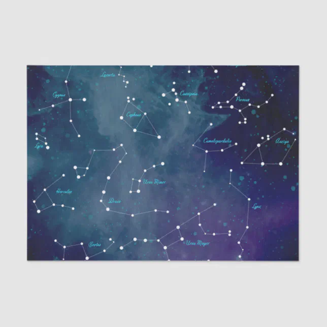 Sky Map Constellations Astronomy Tissue Paper | Zazzle